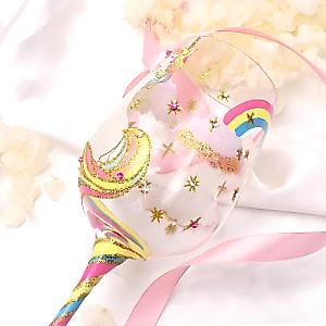 NymphFable Hand-painted Wine Glass Unicorn Gift for Adult Women Novelty Gift for Birthdays,Weddings,Valentine's Day,15 oz