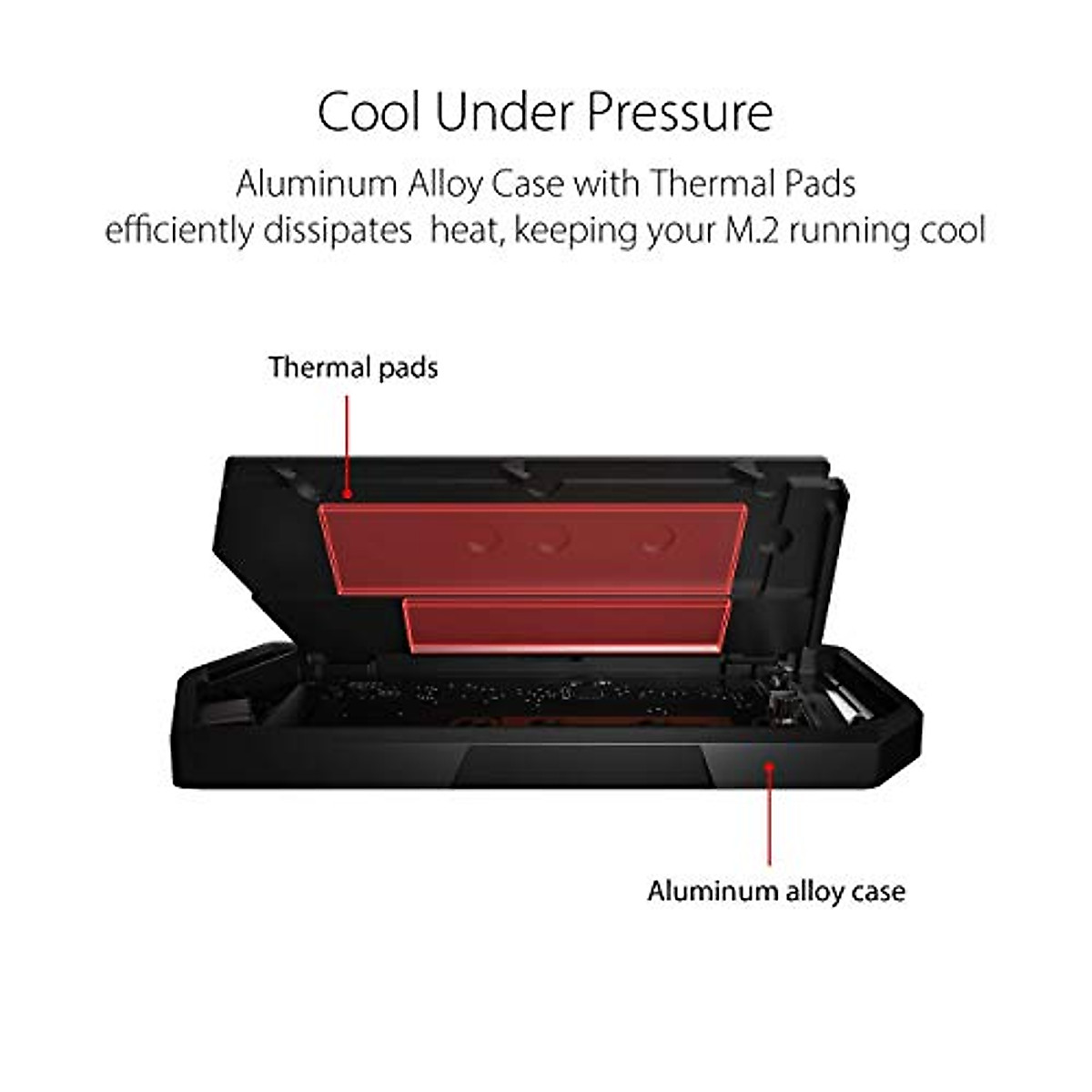 ASUS ROG STRIX Arion Aluminum Alloy M.2 NVMe SSD External Portable Enclosure Case Adapter, USB 3.2 Gen 2 Type-C (10 Gbps), USB-C to C and USB-C to A Cables, Fits PCIe 2280/2260/2242/2230 M Key/B+M Key