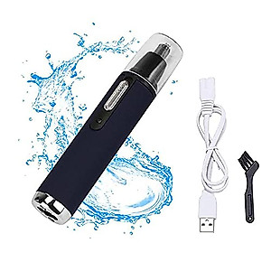 Electric Ear Neck Nose Hair Trimmer Eyebrow Trimmer Implement Shaver Clipper Shaver Man Woman Clean Trimer Razor Remover Kit IPX7 Waterproof Dual Edge Blades for Easy Cleansing (BLACK)