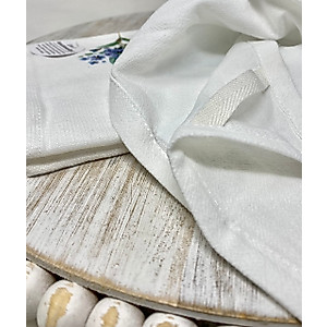 Welcome Home Blue Hydrangea Terry Towel and Flour Sack Kitchen Towel Set of 2 by Kay Dee Designs