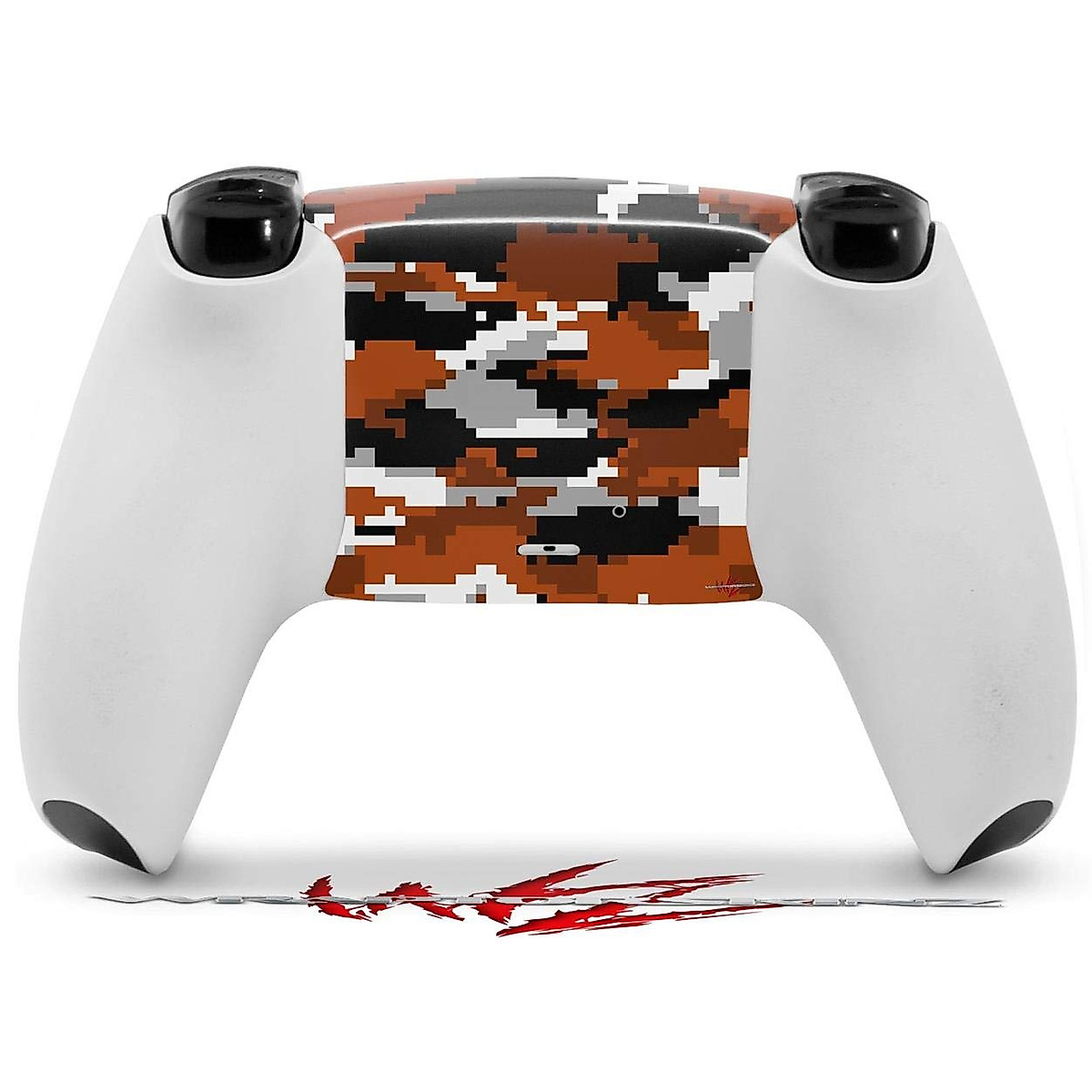 WraptorSkinz Skin Wrap Compatible with Sony PS5 DualSense Controller WraptorCamo Digital Camo Burnt Orange (Controller NOT Included)
