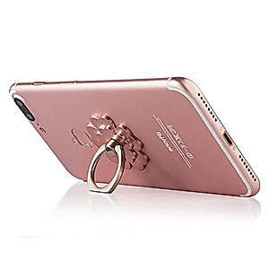 ZYluoke Cell Phone Holder,Universal Smartphone Flower Shape Ring Grip Finger Ring Kickstand Car Mounts with 360 Rotation for All The Phones, Tablet Computer (Square)
