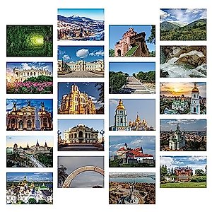 Dear Mapper Ukraine Vintage Landscape Postcards Pack 20pc/Set Postcards from Around the World Greeting Cards for Business World Travel Postcard for Mailing Decor Gift