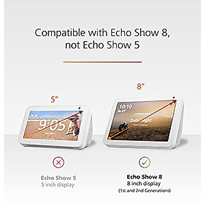 Made for Amazon Battery Base in White, for Echo Show 8 (1st and 2nd Generations)
