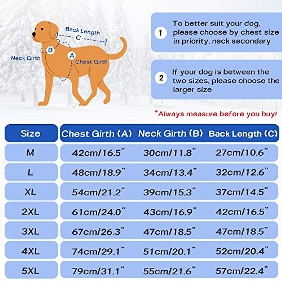 Cold Weather Dog Coats, Waterproof Dog Winter Coat Thick Padded Cozy Vest Reflective Warm Dog Vest Dog Snow Jacket with Leash Attachment Pet Winter Clothes for Small Medium Large Dogs, Red, Blue