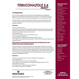Tebuconazole 3.6 Select, 1 Gallon (Compare to Torque)