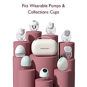 Momcozy S12 Pro Hands-Free Breast Pump Gradient Gray & Breast Pump Bag for Hands-Free Wearable Breast Pumps（Holds 2 Pumps）