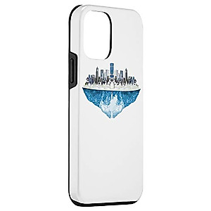 iPhone 12 mini Flat Earth Awesome Future City Ice Wall Society Gift Case