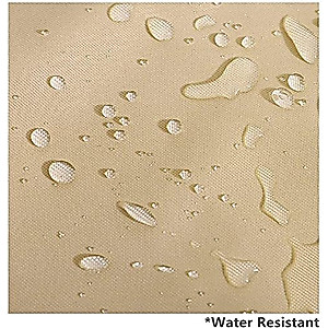 Vanteriam Rectangular Patio Furniture Cover Waterproof, Outdoor Furniture Dining Table and Chair Set Cover, Durable & Fade Resistant Patio Table Covers Size 111Lx 74.5Wx 29.5H inches Beige & Brown