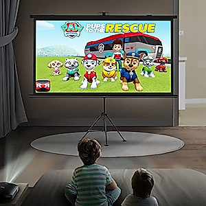T&P Portable Projector Screen 60/72 inch with Tripod Stand, Pull Down Projection Screen 16: 9 4:3 Anti-Crease Movie Screen, Easy to Clean, 2.5Gain, 160° Viewing Angle (Color : 16:9, Size : 60 Inch)