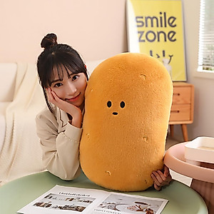 Wgxzyq Large Potato Plush Pillow, Stuffed Food Potato Plush Toy Birthday Xmas Gift for Kids Boys Girls (19.6inch)