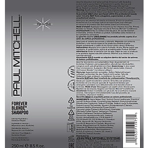 Paul Mitchell Forever Blonde Shampoo, Hydrates + Repairs, For Blonde Hair, 8.5 fl. oz.