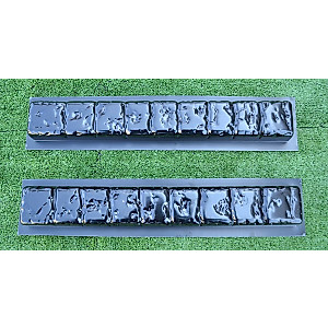 SvitMolds Sold 2 Pieces Small Edge Stone Concrete MOLDS Edging Border Mould ABS Plastic BR15