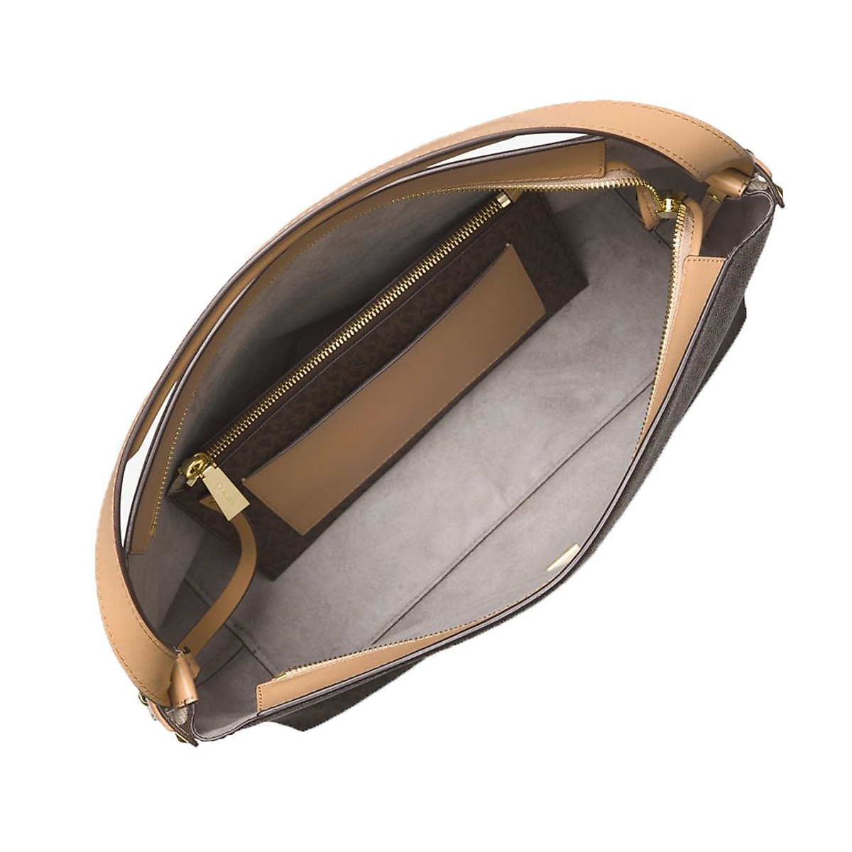 MICHAEL Michael Kors Griffin Large Logo Shoulder Bag - Brn/Butrnt