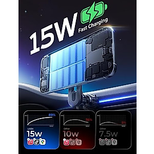 LISEN for 15W MagSafe Car Mount Charger [2024 Upgrade] iPhone Wireless Car Charger Magnetic Phone Holder Mount, Automobile Car Phone Holder Vent Fit iPhone 15 Pro Plus Max 14 13 12 MagSafe Case