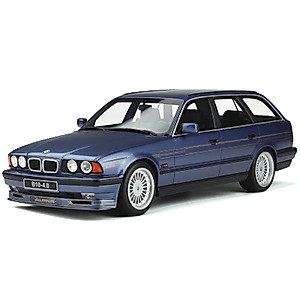 E34 Alpina B10 Touring Alpina Blue Metallic Limited Edition to 3000 Pieces Worldwide 1/18 Model Car by Otto Mobile OT944