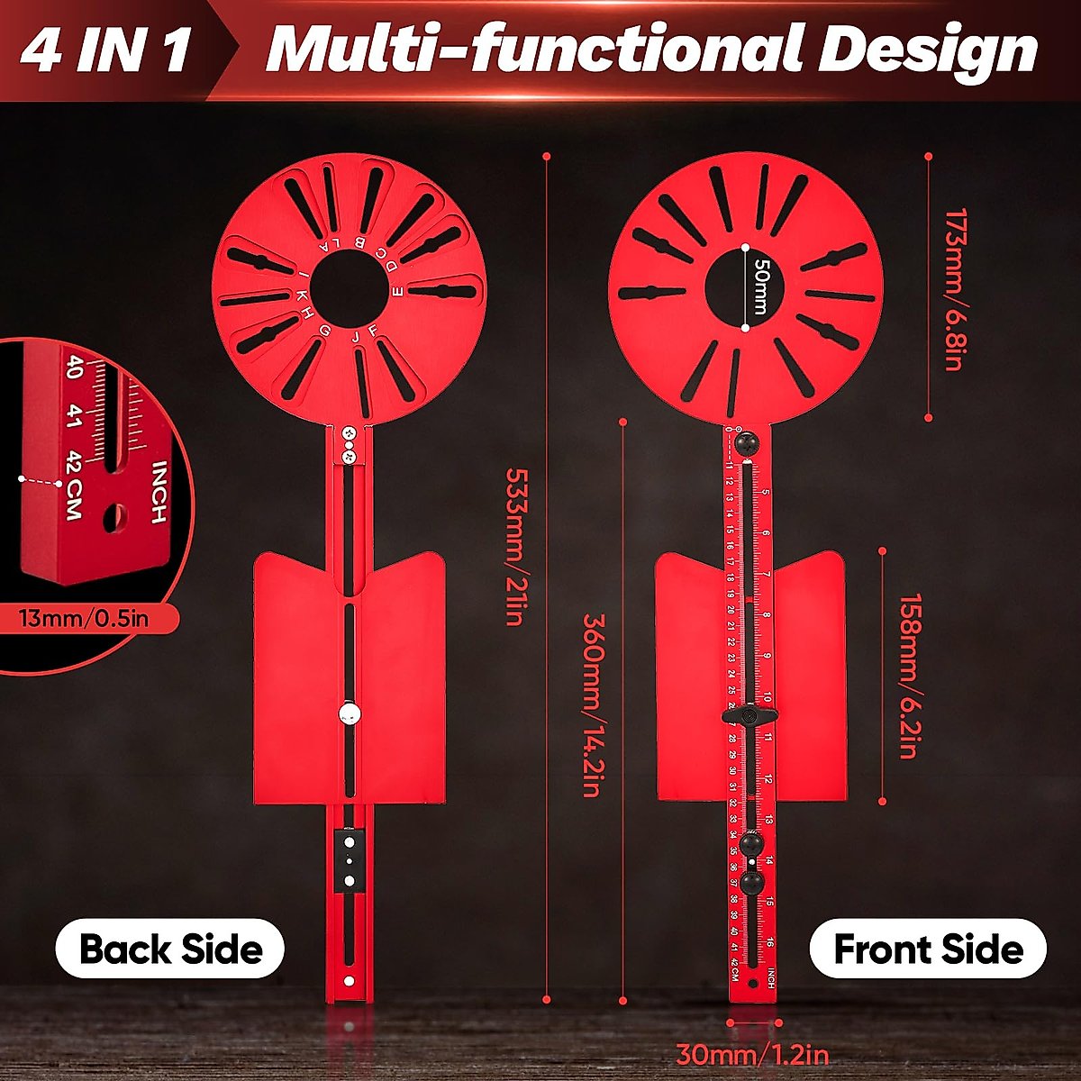 Saker Upgraded Router Milling Groove Bracket|Router Woodworking Tools|Cabinet Hardware Jig|Universal Router Circle Cutting Jig