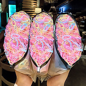 2000 PCS Hair Bands, Color Elastic Rubbers, Mini Ties for Girls' Ponytails, Soft Non-Slip Small Bands with 2 PCS Topsy Tail Tools