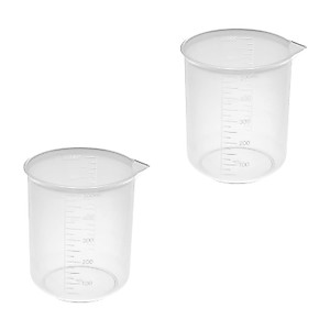 Aicosineg 2Pcs Measuring Cups 500ml Plastic Graduated Cups PP Plastic Graduated Beaker Clear Scale Cups Liquid Measuring Mixing Cups Graduated Plastic Measuring Cup for Lab Kitchen Liquids Transparent