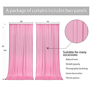 Mohoeey 10 ft x 10 ft Blush Backdrop Curtains Panels, Wrinkle Free Polyester Photography Backdrop Drapes,Wedding Party Home Decoration Supplies