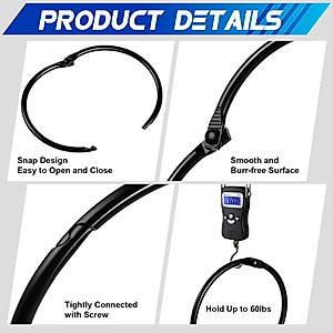 YGAOHF 30 Pack Black Shower Curtain Rings - 2 Inch Rustproof Metal Shower Curtain Hooks for Bathroom, Glide Smoothly Round Shower Rings, Snap Joint Design