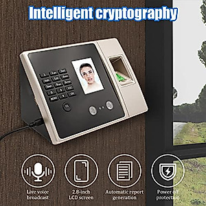 Time Clocks for Small Business,Clock In and Out Machine for Employees,Work Attendance Machine with Face Recognition,Fingerprint Scan,ID Card,PIN Punching in One,Offline Intelligent Time Card Machine