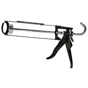 COX 41001 Wexford 10.3-Ounce Cartridge Manual Skeleton Steel Caulk Gun, Black