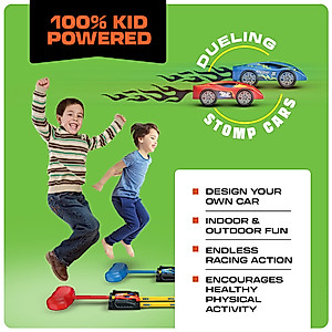 Car Rocket Launcher Toy for Kids Ages 3, 4, 5, 6 + Year Old Boys Toys - 2 Race Cars, Stomp Launch Pads Boy Gift Outdoor Birthday Gifts & Girls Age 3+ (2 Pack)