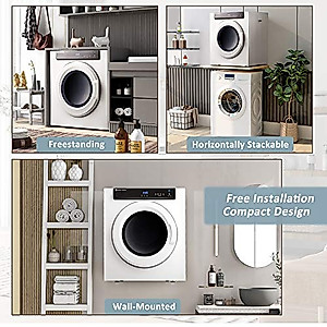 Sentern Electric Portable Clothes Dryer - 14 LBS Capacity Compact Laundry Dryer with 1400W Drying Power (White -)