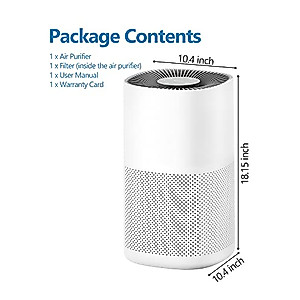 Hitekon Air Purifiers for Bedroom Home, Hepa Air Purifier Large Room Air Cleaner Up to 1782 Ft², H13 True HEPA Filters for Pets Dust Dander Pollen Smoke, Remove 99.97% Allergens