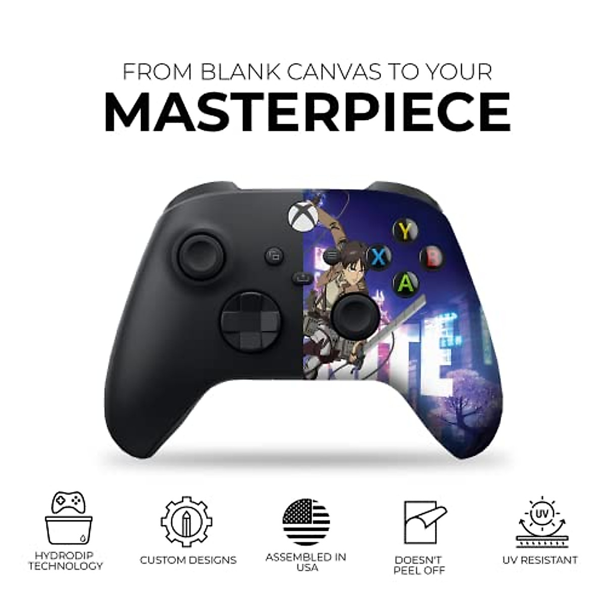 DreamController Original X-box Wireless Controller Special Edition Customized Compatible with X-box One S/X-box Series X/S & Windows 10 Made with Advanced HydroDip Print Technology(Not Just a Skin)
