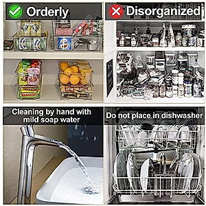 Set of 18 Fridge Organizer (16 Organizers and 2 Egg Containers) Stackable Pantry Organizers for Kitchen, Pantry, Cabinets, Drawers and Freezers