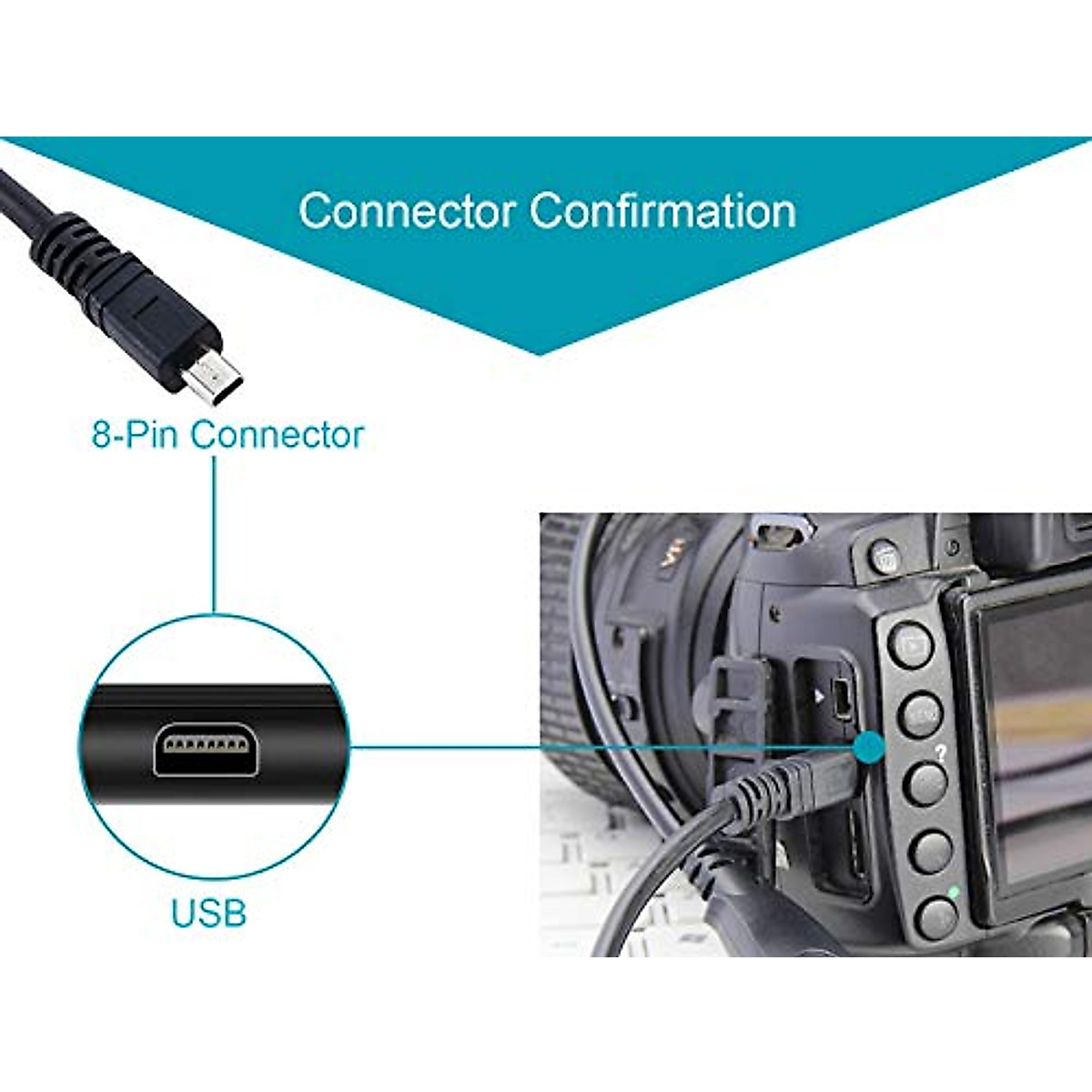 MaxLLTo 5ft Extra Long USB Data Battery Power Charger Cable Cord Lead for Nikon Coolpix S6500 S6000, S6100, S6150, S6200, S6300, S6400, S6600, S6800, S8000, S8100, S8200,S9050, S9100, S9200, S9300, S9400, S9500