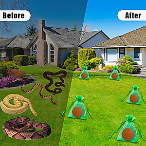 10 Pack Snake Repellent for Outdoors Pet Safe, Green Snake Repellent for Yard Powerful for Repelling Snakes and Other Pests, Snake Away Repellent for Outdoors Indoors Lawn Garden Camping Fishing