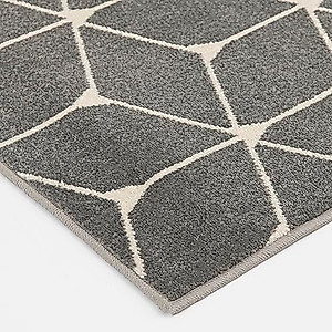 LOOMAKNOTI Tecopa Shamid 8' x 10' Grey Geometric Indoor/Outdoor Area Rug