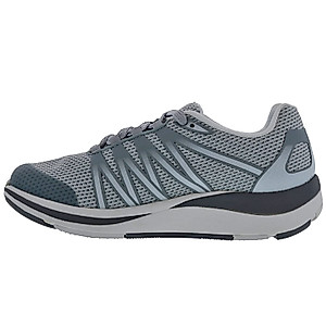 Drew Women's Balance Comfortable Athletic Sneakers with Arch Support - Women's Wide Extra Wide Shoes Grey Mesh Combo 7 WW US