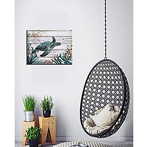 Bathroom wall Decor ocean Sea wall art green Turtle Pictures artwork Painting ocean Decor Canvas Prints Nautical bathroom art pictures Canvas Wall art Decor Canvas Framed Prints bedroom Ready to hang