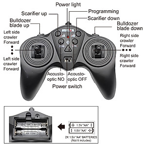 Mostop RC Bulldozer Toy 1/16 Scale 9 Channel RC Front Loader Tractor for Kids Adults, Full Functional 2.4Ghz Remote Control Bulldozer RC Construction Vehicles Truck Toys Gift with Light and Sound