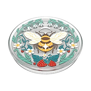 PopSockets Plant-Based Phone Grip with Expanding Kickstand, Eco-Friendly PopSockets for Phone - Translucent Bee Boho