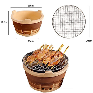 Bcofo Old-Fashioned Barbecue Stove, Camping Wood Stove，Charcoal Stove, Household China-Style hot Pot Stove, tandoor, Commercial Clay Barbecue and Tea Stove，for Outdoor Cooking Picnic (Size : Small)