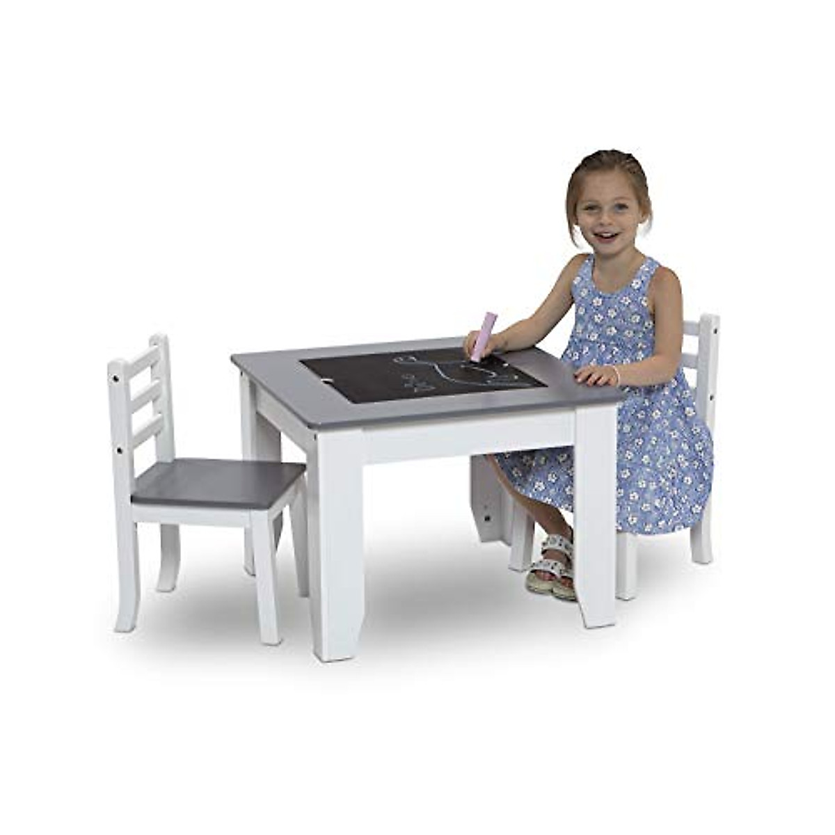 Delta Children Chelsea 3-Piece Table and Chairs Set with Storage