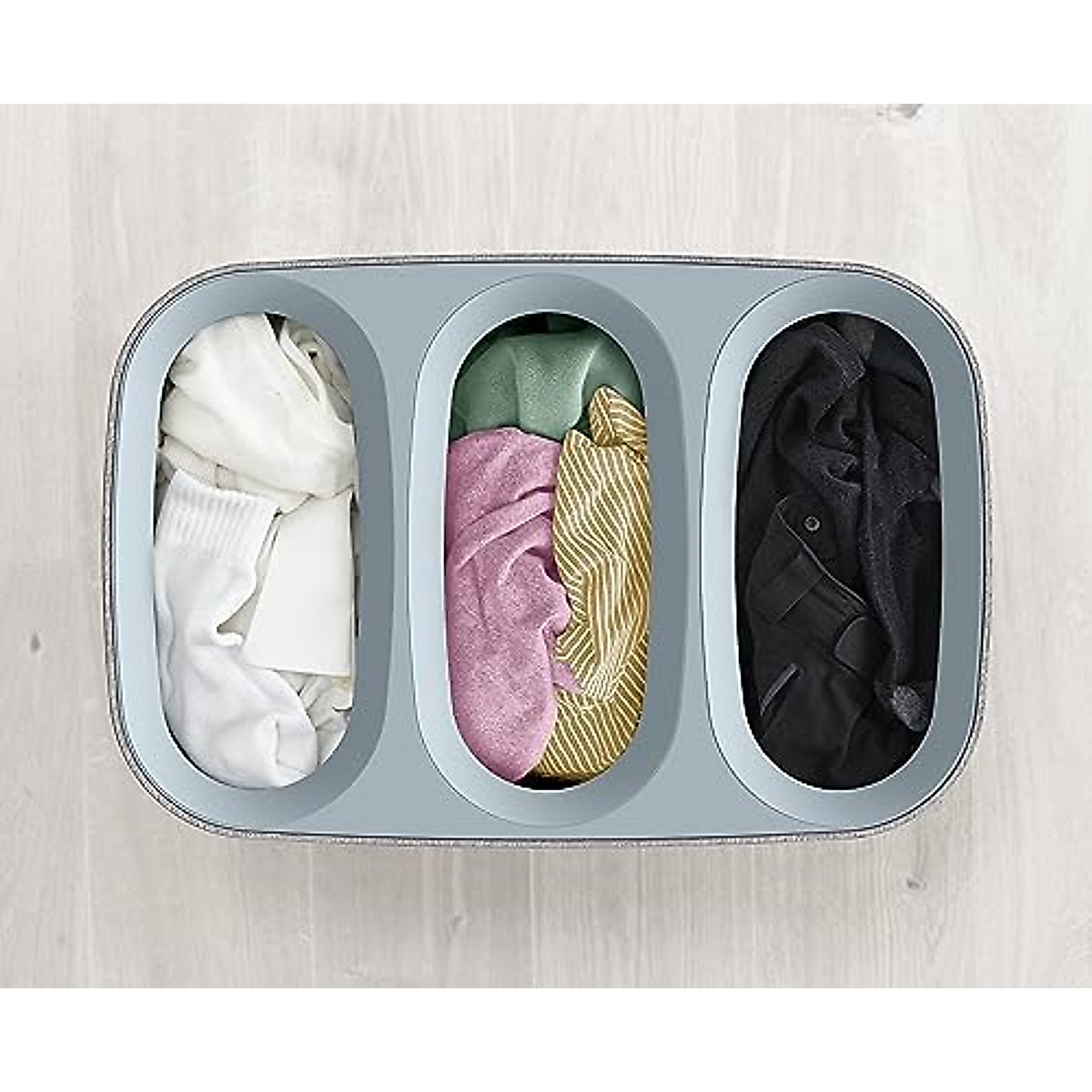 Joseph Joseph Tota Trio 90-liter Laundry Hamper Separation Basket with Lid and Removable Bags - Grey