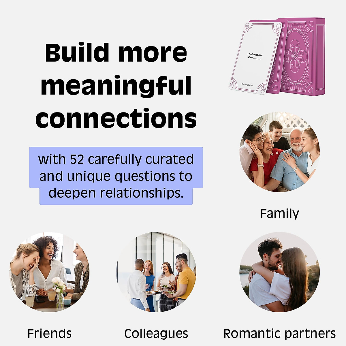 Actually Curious Happy Hour Edition! Icebreaker Card Games for Adults, Date Night Ideas, Couples Games, Bachelorette Gifts, Cute Couple Gifts, Romantic Gifts for Her, Family Games & Therapy Games