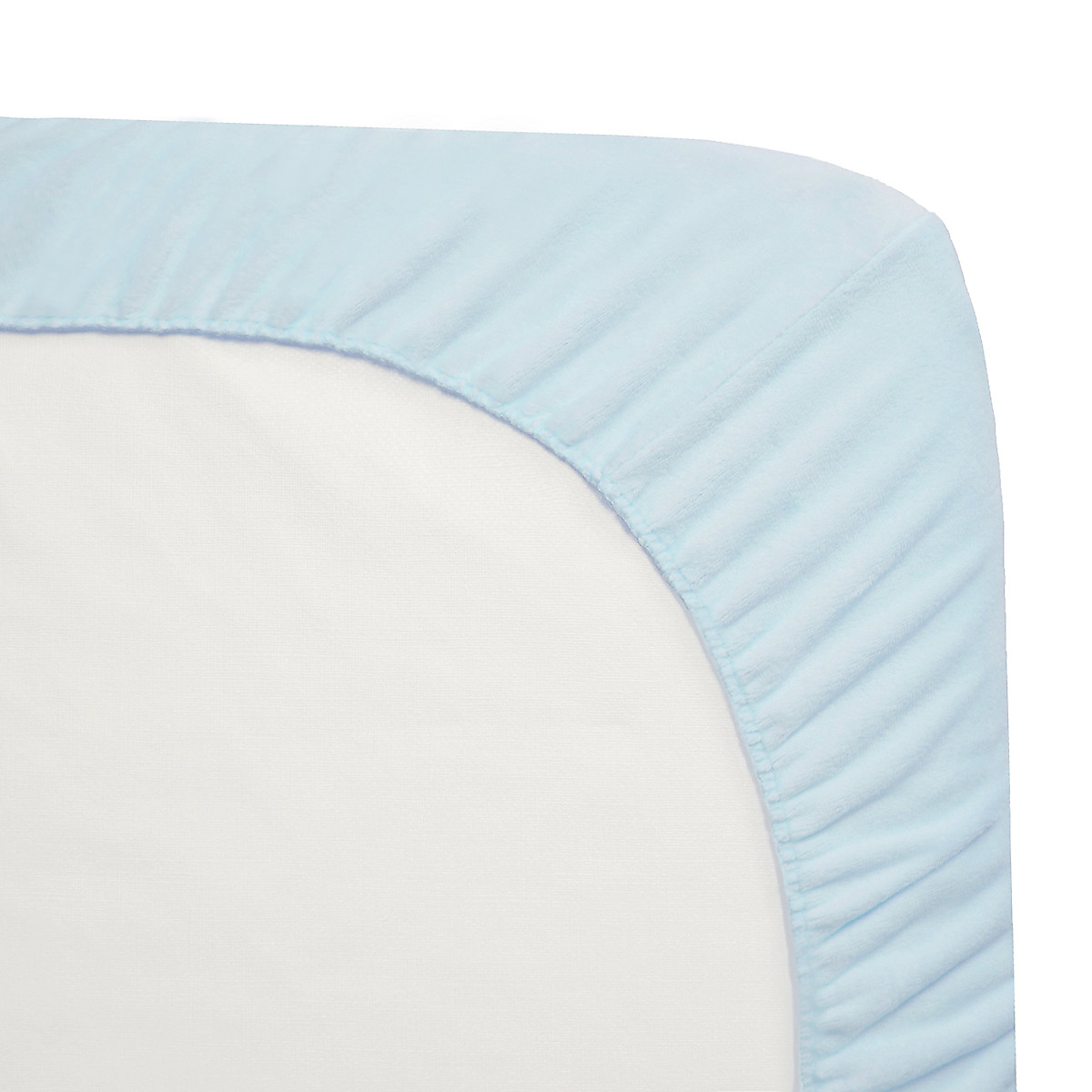 TL Care Heavenly Soft Chenille Fitted Pack N Play Playard Sheet 27" x 39", Warm and Cozy Chenille Pack and Play Sheet, Blue, for Boys and Girls, Fits Most Mini Crib Mattresses