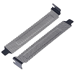 uxcell PCI Slot Covers with Screws for PC Case Airflow and Dustproof Black 20pcs
