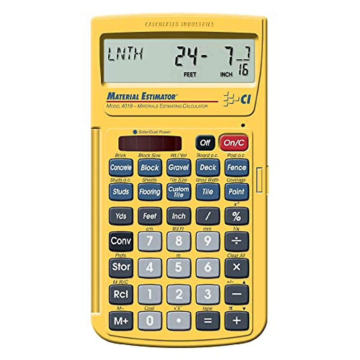 Calculated Industries 4019 Material Estimator Calculator,Yellow & Calculated Industries 2140 Construction Master Pro Workbook and Study Guide | 4 Comprehensive Sections
