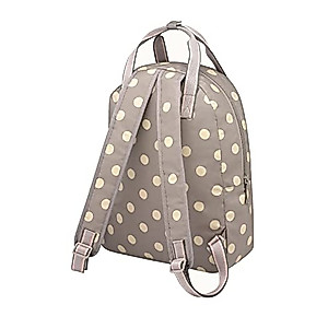 Cath Kidston Backpack Rucksack Button Spot in Grey Oilcloth, Grey, Large