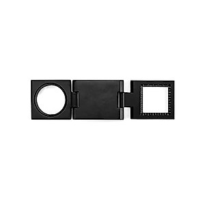 QWORK Three-Folding 10X Magnifier, 2 Pcs Zinc Alloy Magnifying Glass with Scale, for Textile Optical Jewelry Sewing Thread Collection Repair