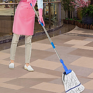 4 Pieces Mop Head Replacement Heavy Duty Commercial Mop Heads Wet Industrial String Cotton mop Cotton Looped End String Head Refill