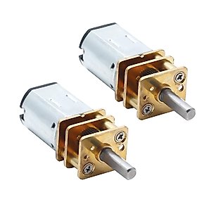 Augiimor 2PCS DC 6V 500RPM Speed Reduction Motor N20 3mm Shaft Mini Metal Gearwheel Gear Motor with Full Metal Gearbox Micro Motor